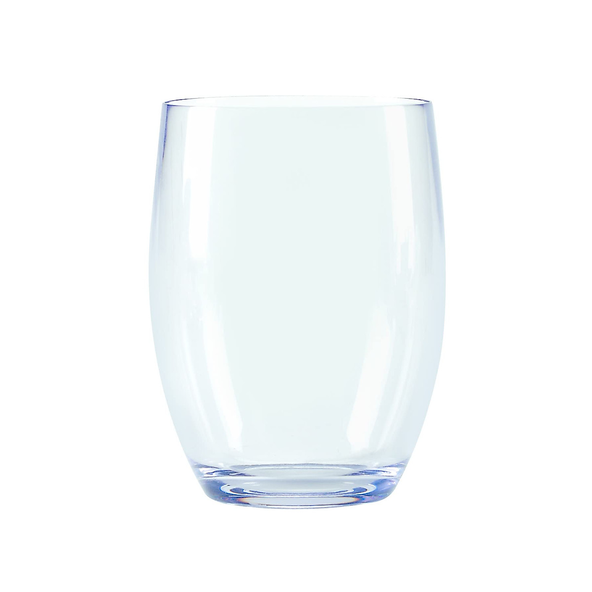 G.E.T. SW-1461-CL-EC Heavy-Duty Reusable Shatterproof Plastic Stemless Wine Glasses, 12 Ounce, Clear (Set of 4)