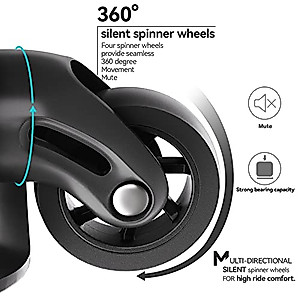 Strenforce Luggage Sets ABS Durable Suitcase Sets Spinner Wheels TSA Lock 3 Piece Luggage Set(20/24/28),Blue