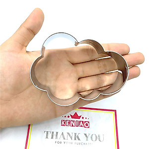 KENIAO Weather Cookie Cutter Set, 7 Pcs, Rainbow, Flash, Cloud, Sun, Umbrella and Raindrops Biscuit Cutters, Stainless Steel