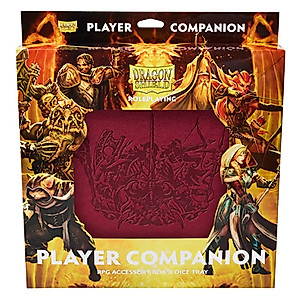 Arcane Tinmen Dragon Shield RPG – Player Companion: Blood Red - Durable and Sturdy – Dice Tray & Player Storage Box – Tabletop RPG TTRPG – Dungeons and Dragons DND D&D (AT-50014)