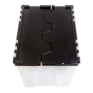 Clear Plastic Storage Container Interlocking Lid (2 Pack)