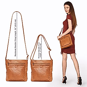 LUXEORIA Genuine Leather Crossbody Sling Bag for Women Classy Light Brown