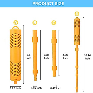 GEMINIGAMER2 Spa in-Filter Mineral Sticks Parts for Hot Tub Filter Cartridge-Includes 6 in1 Test Strips for Hot Tubs -2 Pcs (Yellow)