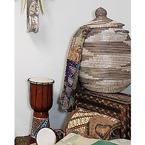 Novelty Decorative Djembe 6" high x4" top (Abstract, 6 Inch)