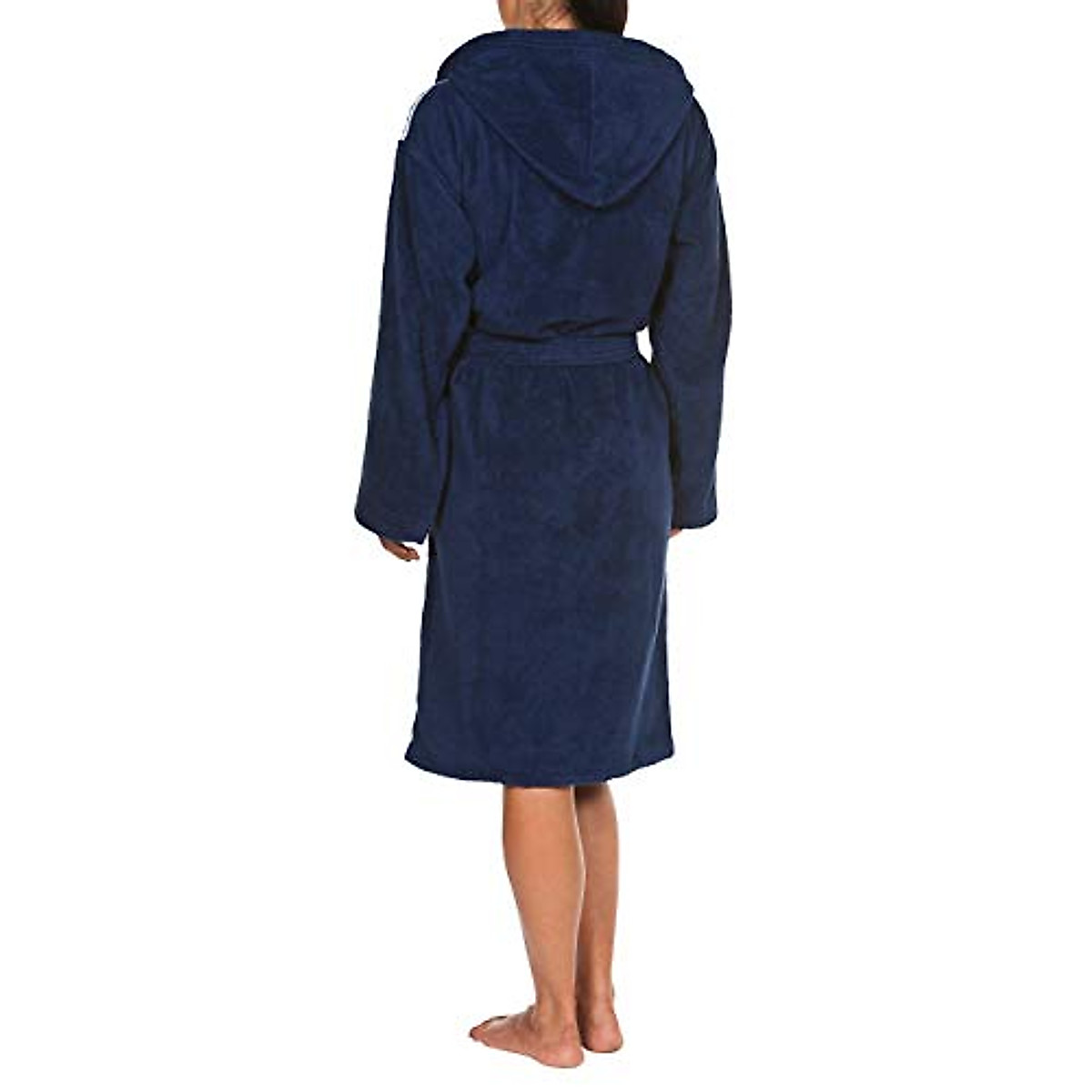 ARENA Unisex Core Soft Robe Bathrobe, Navy/White, X-Small
