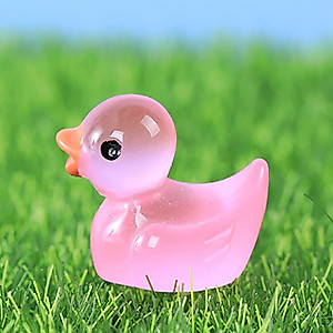 10Pcs Blue Miniature Duck Miniature Animal Figures, Lovely Ornaments, Ornament for Present for Home Decoration