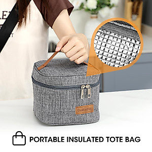 AIEVE Electric Lunch Box, USB Powered Portable Food Warmer for Car Truck with Bag Spoon and Fork, 12V/24V/110V, 35-Ounce