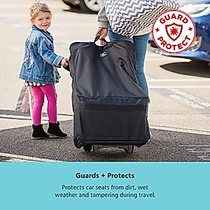 J.L. Childress Wheelie Car Seat Travel Bag - Car Seat Carrier with Wheels - Thick Padding, Heavy Duty Car Seat Bag with Wheels - Fits All Car Seats, Infant carriers & Booster Seats - Black