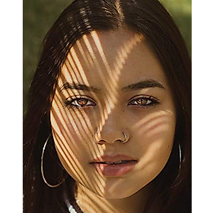 Ofeiyaa 38Pcs Stainless Steel Nose Rings Geometric Nose Studs Septum Ring Hoop Cartilage Stud Nose L & I Shape Body Piercing Jewelry for Women Silver Rose Gold Tone (A2:38pcs,S Silver Stone)