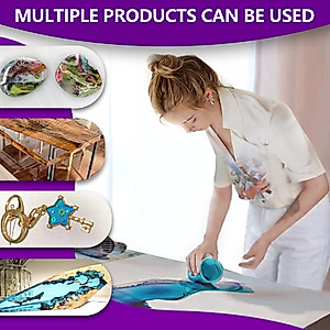 Demorex 1 Gallon Crystal Clear Epoxy Resin Kit, High Gloss & Bubbles Free Resin Supplies for Art Coating and Casting, Craft DIY, Wood, Tabletop, Bar Top, Molds, River Tables with Cups, Sticks, Gloves