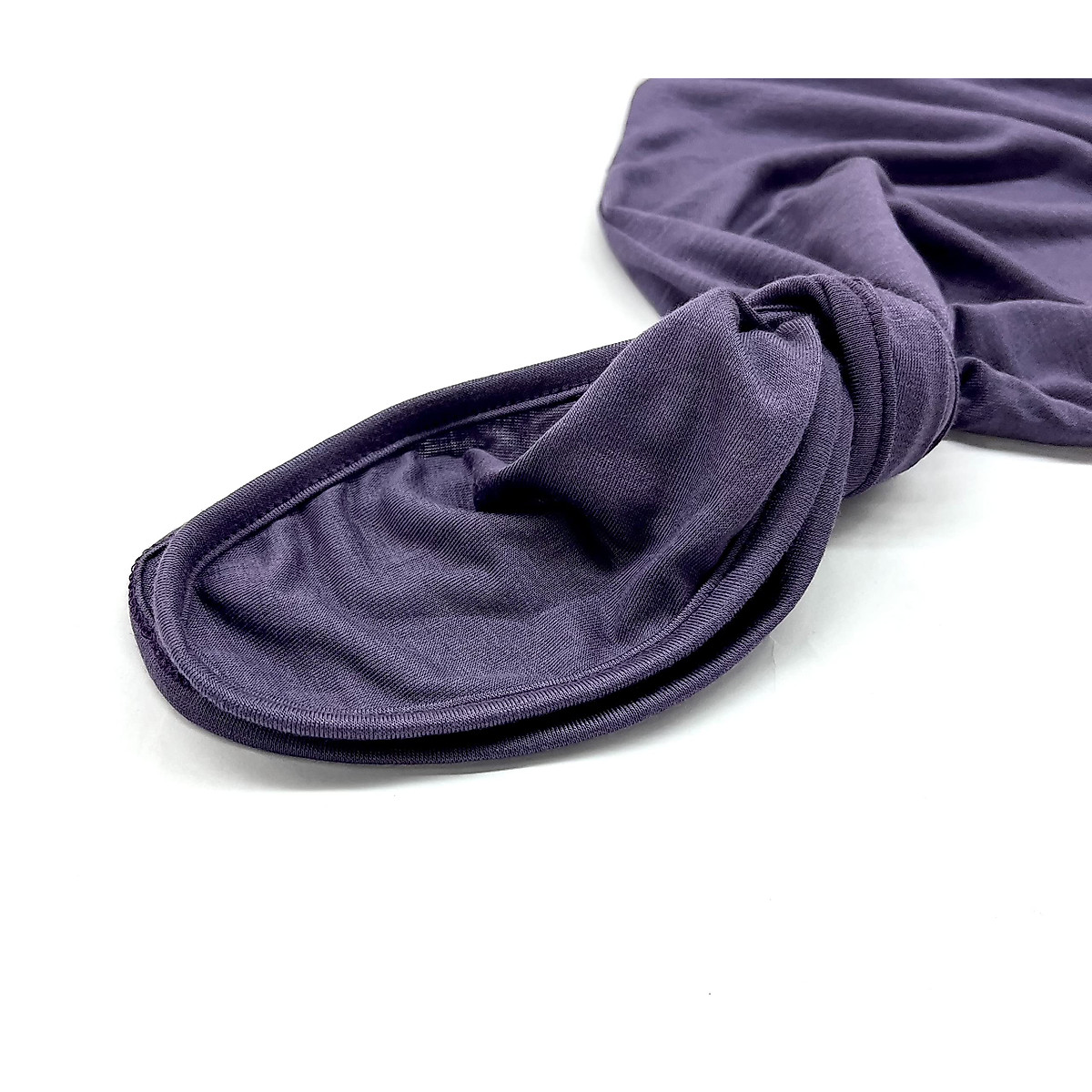 Soft Newborn Baby Gown with Hat | Sleep Nightgown with Long Sleeve and Mitten Cuffs for Girl and Boy (Navy)