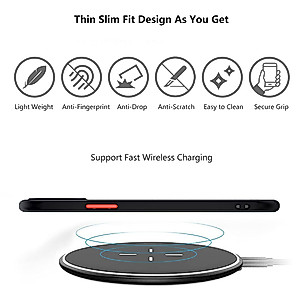 ZEZHOU for iPhone 14 Pro Max Phone Case, Shockproof for iPhone 14 Pro Max Case, Military Grade Drop Protection, Protective Hard Back Slim Translucent Case for iPhone 14 Pro Max 6.7'', Frosted Black