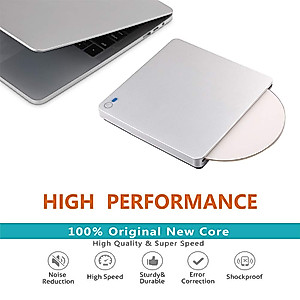 External 3D Blu Ray DVD Drive, USB 3.0 and Type-C Blu Ray CD DVD Drive Player Ultra Slim Slot-in CD DVD Burner with Smart Touch Compatible with Windows XP/7/8/10, Mac OS for MacBook, Laptop, PC