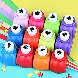 LoveInUSA Punch Craft Set, 10Pack Hole Punch Shapes Craft Hole Punch Scrapbooking Supplies Shapes Hole Punch Flowers Butterflies Great for Crafting & Fun Projects