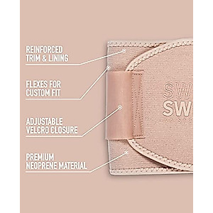 Sweet Sweat Toned Waist Trimmer for Women and Men | Premium Waist Trainer Belt to 'Tone' Your Stomach Area (Stone, Small)