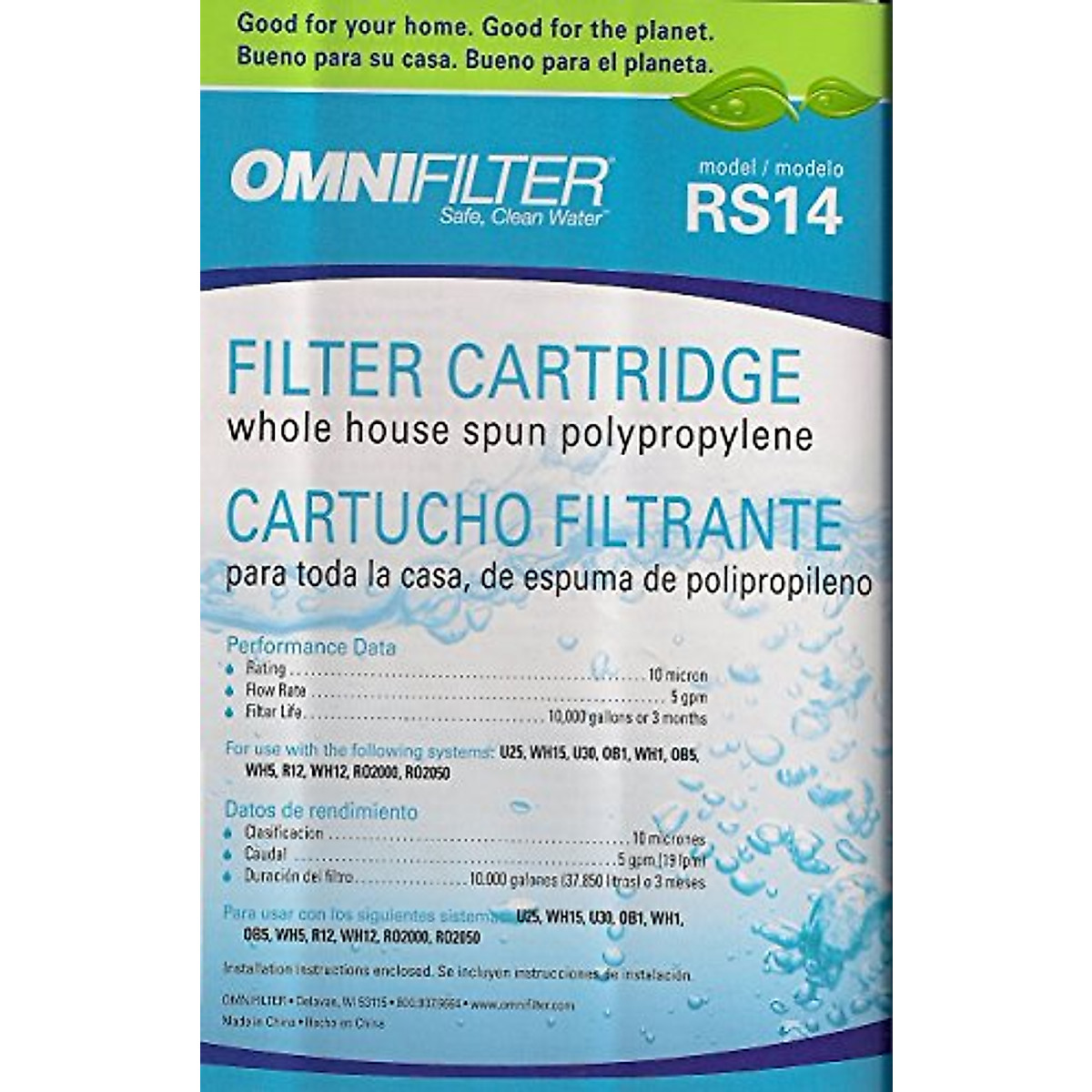 OmniFilter RS14-SD Whole House Filter Replacement Cartridge (2-Pack)