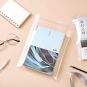 Nistar 200 Count 9x 12Inch Self Seal Clear Cello Cellophane Bags Resealable Plastic Apparel Bags Perfect for Packaging Clothing, T-Shirt, Brochure, Photo, Prints, Envelopes Pictures, Handicraft Gift