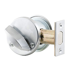 Schlage Lock Company B660605 Grade 1 Single Cylinder Deadbolt with 12297 Latch and 10094 Strike, Satin Brass Finish