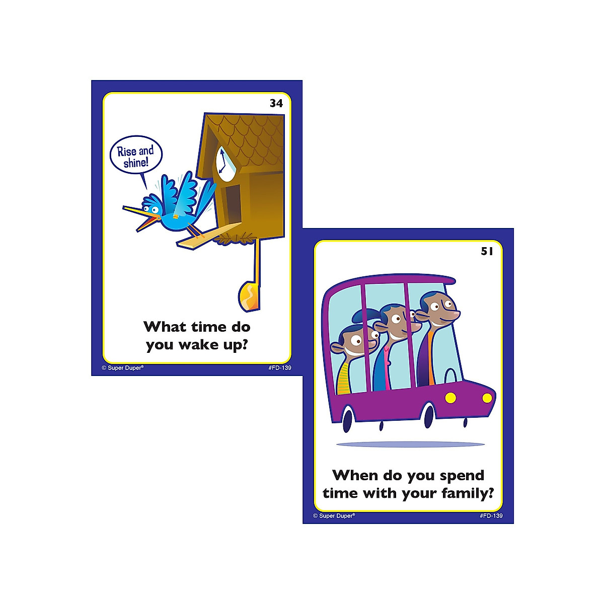 Super Duper Publications | WH Questions at Home Fun Deck | Communication and Social Skills Flash Cards | Educational Learning Products for Children
