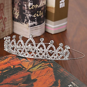 Hedume 6 Pack Girls Princess Crystal Tiara Crown, Rhinestone Princess Crown for Birthday Party, Wedding, Prom, Pageant