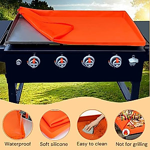 Jacooxi Silicone Griddle Mat 36 Inch for Blackstone Grill, Upgraded Blackstone Griddle Full Wrap Mat, Outdoor Griddle Cover Accessories, Orange
