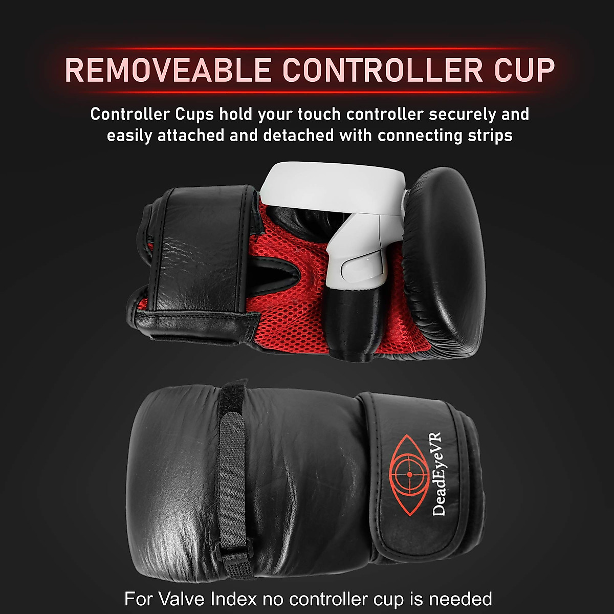 DeadEyeVR Ultimate Boxing Gloves - VR Boxing Mitts Controller Accessory for Thrill of The Fight FitXR BoxVR - Rift S, Oculus Quest 2, Index