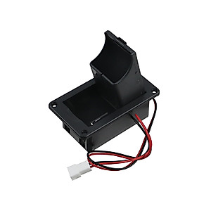 Geesatis 1 pcs 9V Battery Box Case Holder Guitar Plastic 2-Pin Black Pickup Battery for Guitar Bass Pickup Replacement Tool, No Terminal