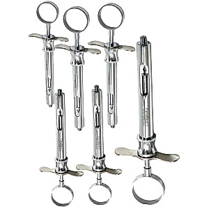 5 PREMIUM ASPIRING DENTAL SYRINGES 1.8mL ANESTHETIC ONE RING WITH FINGER RESTS SURGICAL DENTAL INSTRUMENTS ( CYNAMED )