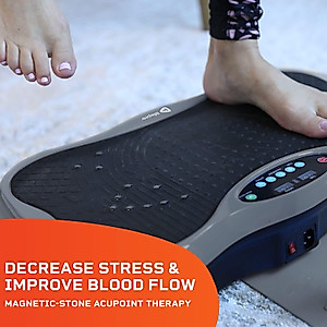 Lifepro Vibration Plate Exercise Machine with Magnetic Acupoints, Whole Full Body Vibration Platform Machine for Beginners & Recovery, Vibration Plate for Lymphatic Drainage, Full Body Workout Machine