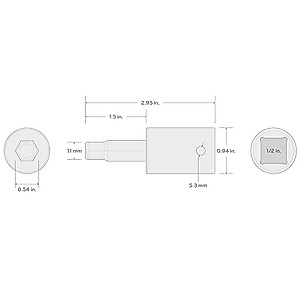 TEKTON 1/2 Inch Drive x 11 mm Hex Impact Bit Socket | SIB23211