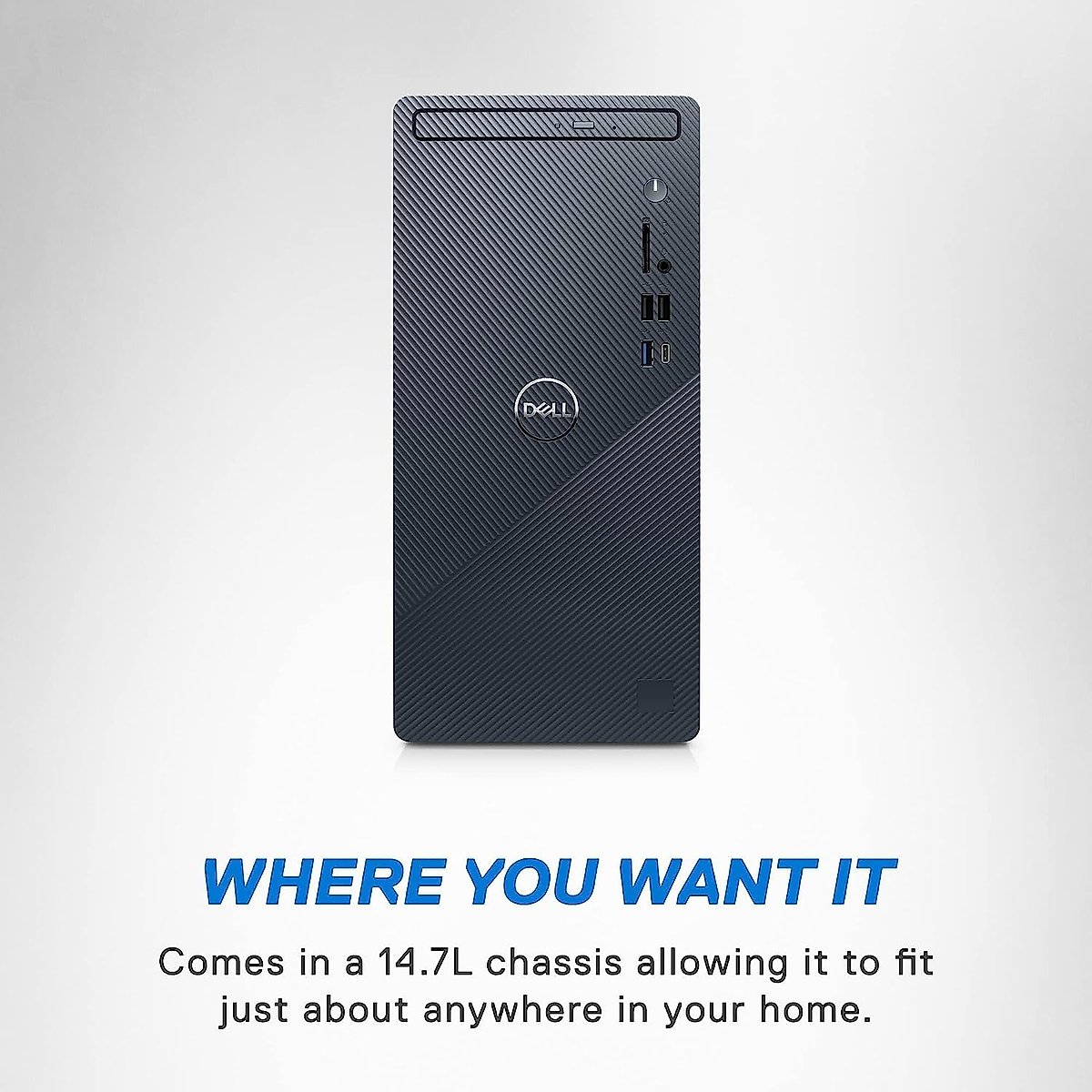 Dell Inspiron 3020 Desktop PC Computer Tower 2023 | 13th Gen Intel Core i5-13400, 16GB DDR4 RAM, 512GB NVMe M.2 PCIe SSD + 2TB HDD, Intel UHD Graphics 730, WiFi 6, Windows 11 Home | Mist Blue