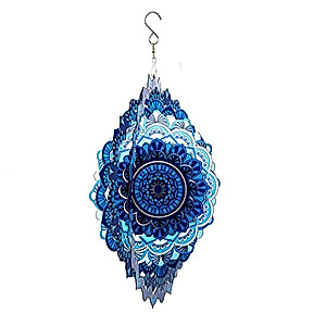 FENDISI Stainless Steel Wind Spinner- 3D Indoor Outdoor Garden Decoration Crafts Ornaments