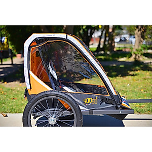 Allen Sports 1-Child Steel Bicycle Trailer- Orange, Model T1-O