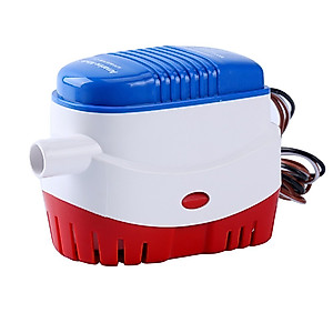 Amarine Made Automatic Bilge Pump Submersible Small Electric Boat Bilge Pump 12v 750gph Auto with Float Switch 3/4 inch Outlet Diameter, Bilge Pump for Boats