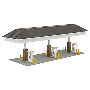 Modern Gas Station - KIT - Main Building: 10-7/16 X 6-1/2 X 3-1/8" 26.5 X 16.5 X 7.9CM