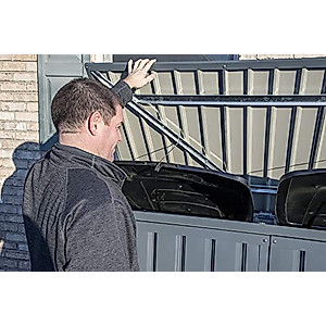 ARROW 6' x 3' Storboss Horizontal Outdoor Padlockable Steel Storage Shed, Charcoal