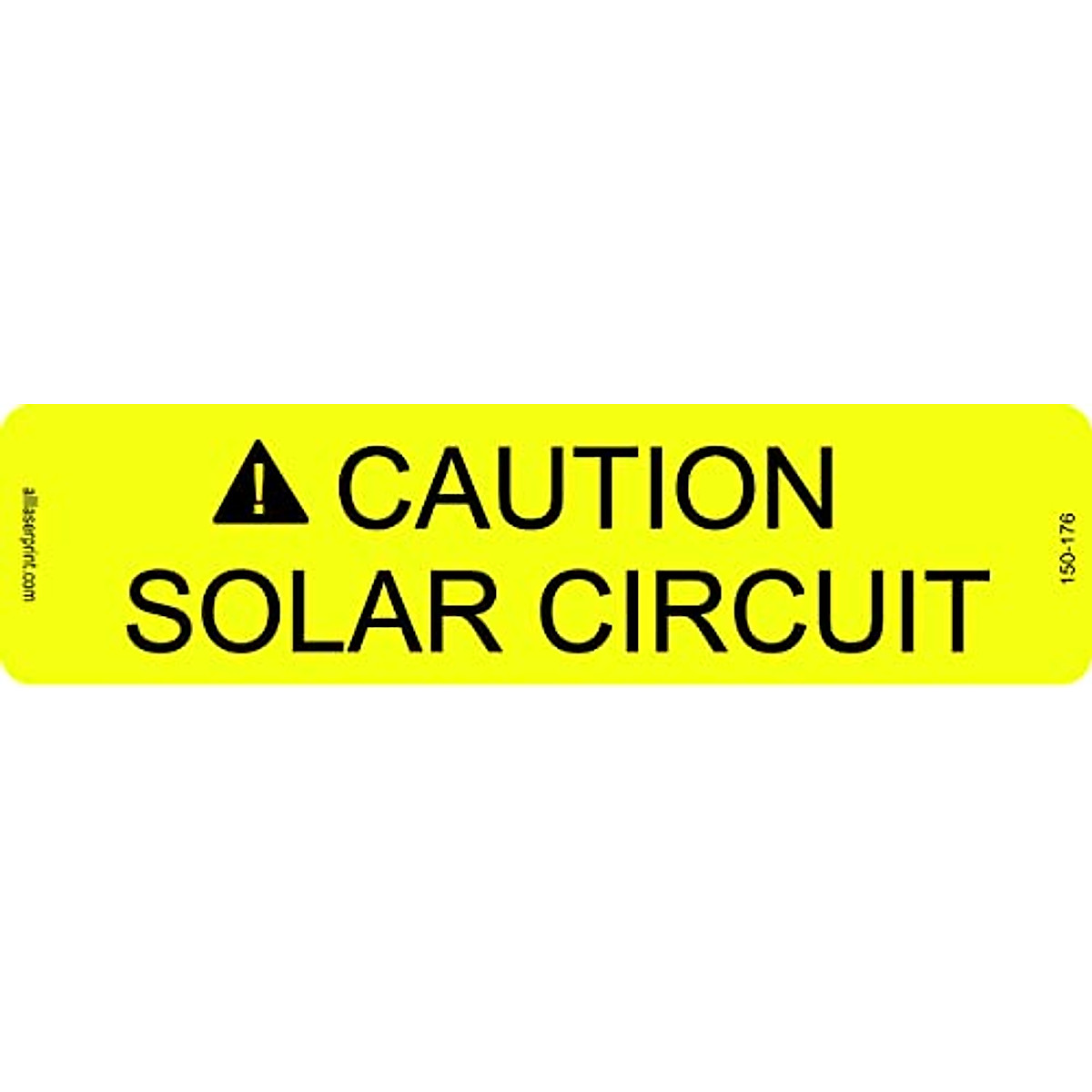 Photovoltaic Labels for PV Solar System _"Caution_Solar Circuit" _4” X 1”_Pack of 16