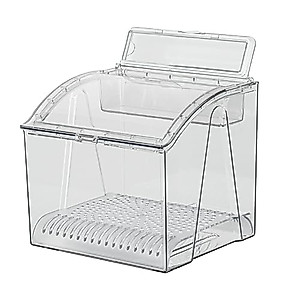 Restaurantware Met Lux 1.6 Gallon Food Storage Container, 1 Airtight Treat Box - With Scoop, Holds Up To 25 Cups, Clear Plastic Cereal Container With Lid, For Kitchen Or Pantry Organization