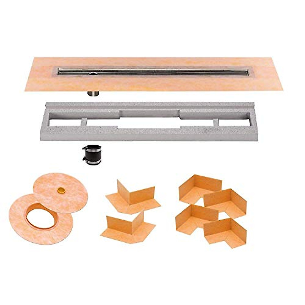 Schluter Systems Kerdi-Line Off-Set Channel Body Shower Drain 32' (KL1VO60E80)