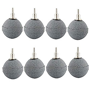 RealPlus 8 Pack of 2 Inch Air Stone Ball Shape Bubbler for Fish Tank Aquarium Hydroponics Pump