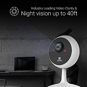 EZVIZ Indoor Security Camera 1080P WiFi Baby Monitor, Smart Motion Detection, Two-Way Audio, 40ft Night Vision, Works with Alexa & Google Assistant(C1C)