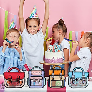 GGSTDDUP 30 Pcs Party Favor Bags Bulk Reusable Birthday Goodie Bag Back to School Gift Bags Cute Backpack Goodie Bag with Handle Candy Bag for Birthdays, Weddings, Sweets, Christmas