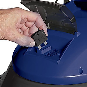 Sun Joe MJ401C-XR-SJB 14-Inch 28-Volt 5-Amp Cordless Lawn Mower w/Brushless Motor, 10.6-Gallon Detachable Collection Bag, Dark Blue