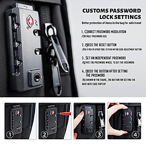 Travel Vacuum Compression Air-back,Expandable Vacpack Backpack with Waterproof Material,Anti Theft Air-pack Backpacks with Pump,Carry On Luggage Vac Packing Bag for Airplane(Black-A)