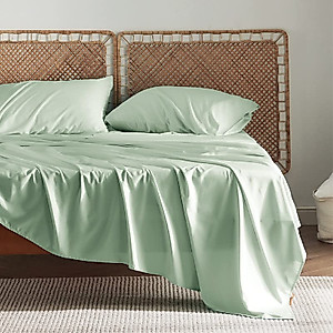 Bedsure Bundle of Polyester and Rayon Derived from Bamboo Blend Duvet Cover Set and Sheet Set of Rayon Derived from Bamboo, King Size