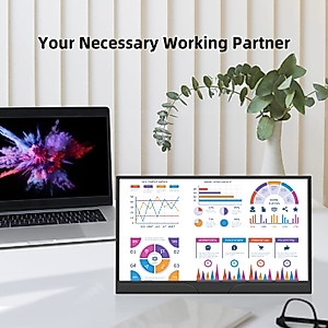 YGG Portable Monitor 17.3 Inches, 4K 3840X2160 Freesync USB-C HDMI Portable Laptop Monitor, 100% Adobe sRGB External Display, IPS Computer Gaming Monitor, Travel Monitor for Laptop Xbox Ps5 Switch Pc