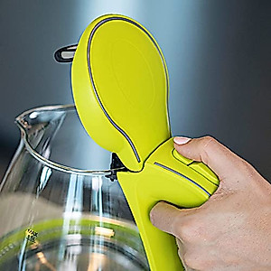 OVENTE Glass Electric Kettle Hot Water Boiler 1.5 Liter Borosilicate Glass Fast Boiling Countertop Heater - BPA Free Auto Shut Off Instant Water Heater Kettle for Coffee & Tea Maker - Green KG83G