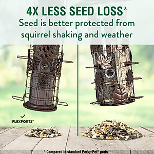 Perky-Pet SBG101 Squirrel Off Max Pinecone Bird Feeder with Flexports – 1.75 lb Capacity