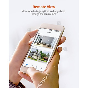 ZJX Wireless Camera System for Home Security, Outdoor Cam with Infrared Night Vision, Body Recognition, Motion Detection and IP65 Waterproof, white (BC-01)