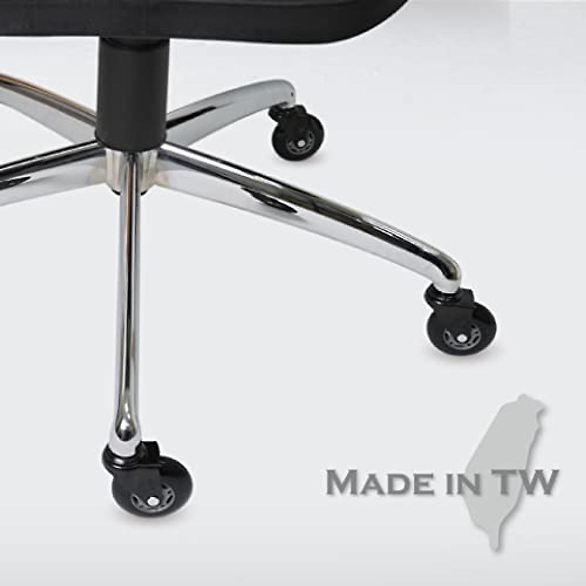 Rollerblade Office Chair Caster Wheels Replacement, 2.8 inch Heavy Duty Casters, Safe for All Floors Including Hardwood and Tile, Set of 5 (Grey/Black)